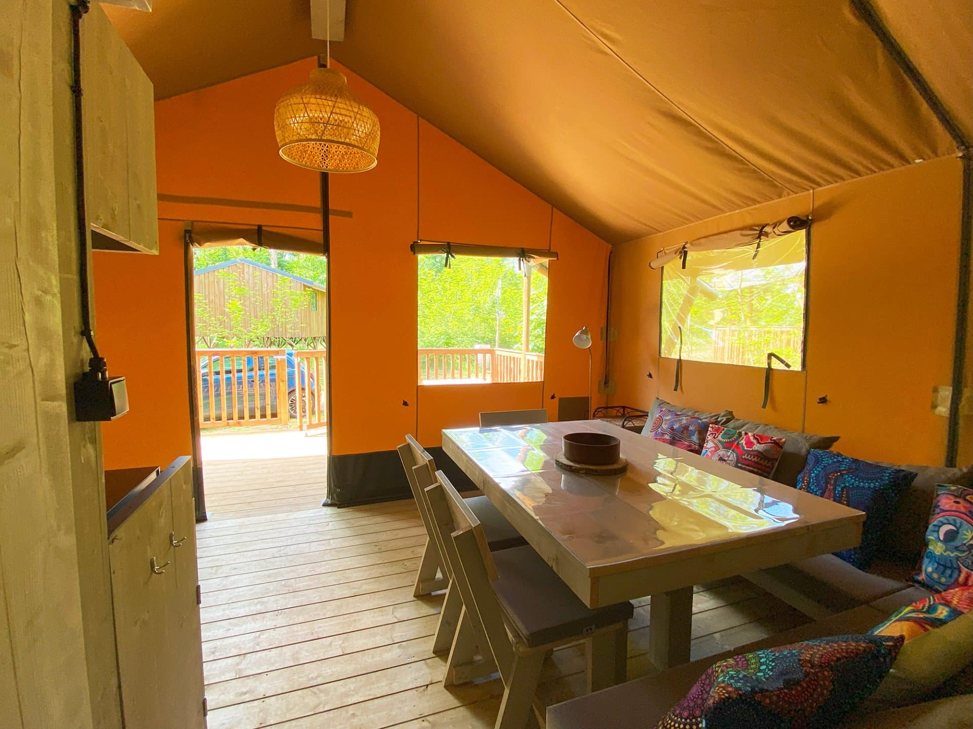 Lodge tents at Chanteloup, unusual accommodation near Paris