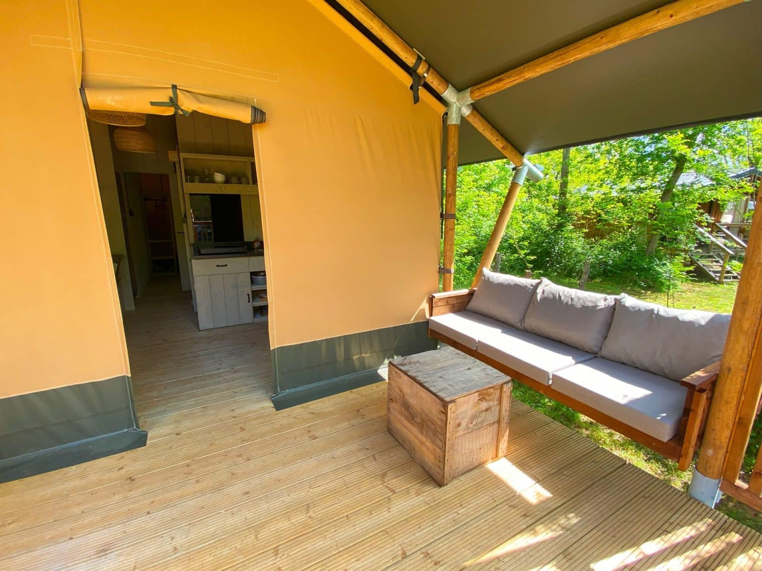 Lodge tents at Chanteloup, unusual accommodation near Paris
