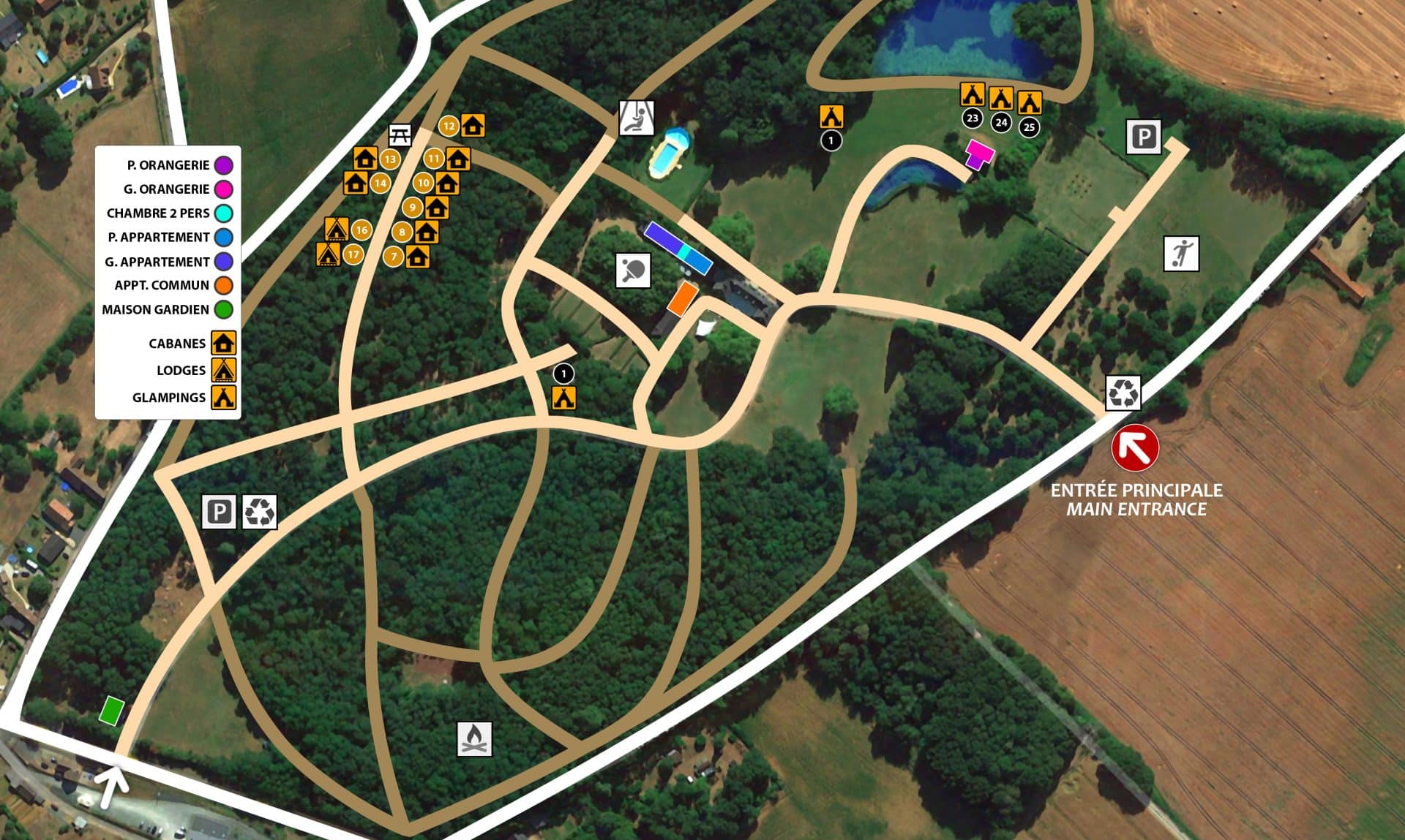 Campsite near le Mans - Château de Chanteloup Campsite